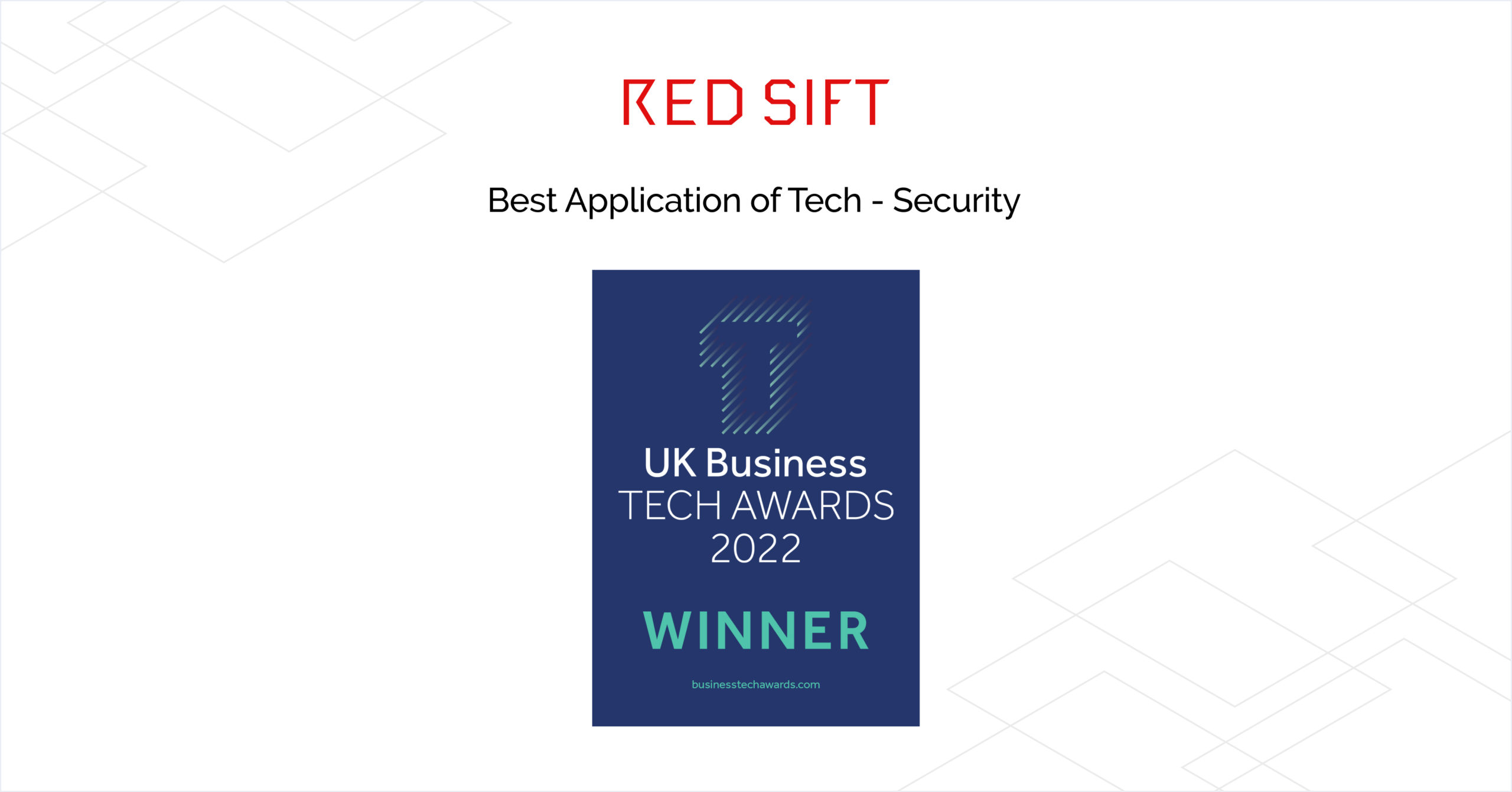 Award: Red Sift wins at UK Business Tech Awards 2022 - Red Sift Blog